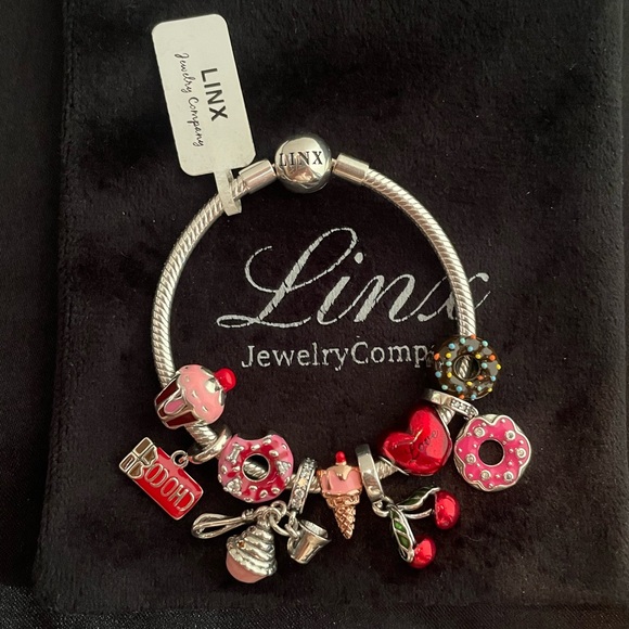 Linx | Jewelry | Linx Silver Snake Chain Bracelet With Sweets Themed ...